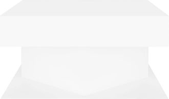 Generic Couchtisch, Moderne Quadratische Wohnzimmer-Couchtische mit Sockel, Stilvoller Mitteltisch für Heimdekoration und Freizeiträume (Weiß)