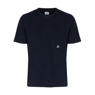 C.P. Company C.p. Company, Homme, Tops, Bleu, Taille: M T-Shirt à Poche en Jersey