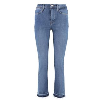 Frame Denim High Gerades Jeans mit Kontrastn&auml;hten - - Jeans - Damen - Blau - W27