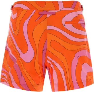 Emilio Pucci Nylon Swimming Shorts - Orange