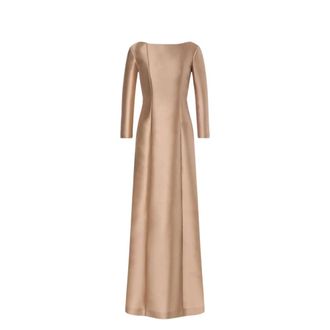 Alberta Ferretti Femme, Robes, Jaune, Taille: 36 FR Robe Longue en Mikado