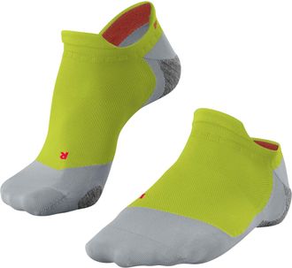 Falke Herren Laufsocken RU5 Race Invisible M IN Funktionsgarn antiblasen 1 Paar, Gelb (Lime 7601), 39-41