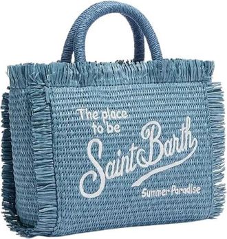 Saint Barth Femme, Sacs, Bleu, Taille: ONE Size Vanity Mini Straw