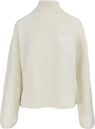 Liu Jo Femme, Pulls, Blanc, Taille: 38 FR Pull en laine