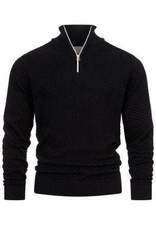 Kronstadt Strickpullover Herren KSCarlo Half-Zip Pullover Herrenpullover Half-Zip Feinstrickpullover