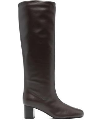 Toteme bottes Downtown 50 mm en cuir - Marron