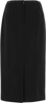Dolce & Gabbana Nero Cotton Gonne Skirt