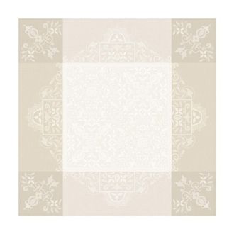 Le Jacquard Français Le Jacquard Francais Tischdecke Venezia, Baumwolle, quadratisch, 175 x 175 cm, elfenbeinfarben