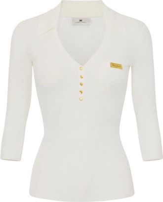 Elisabetta Franchi Femme, Pulls, Beige, Taille: 40 FR Pull en maille Mk86b61e2