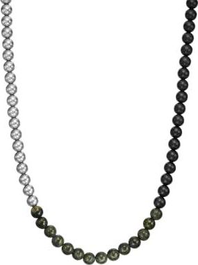 A|X Armani Exchange Collier en acier inoxydable pour homme avec fermoir mousqueton