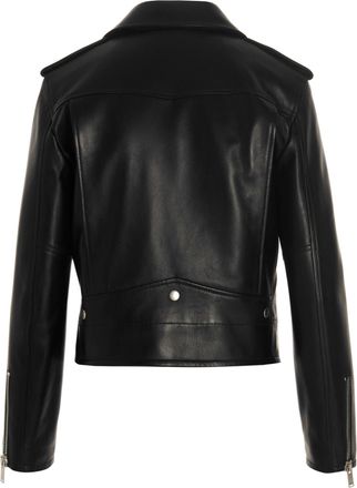 Saint Laurent Leather Motorcycle Jacket - Black