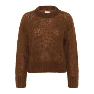 Part Two Rundhals-Strickwaren - - Knitwear - Damen - Braun - 2XL