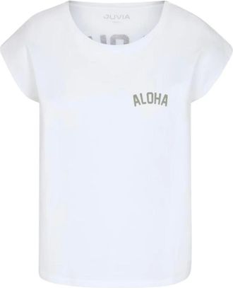 Juvia Femme, Tops, Blanc, Taille: 38 FR Aloha T-Shirt