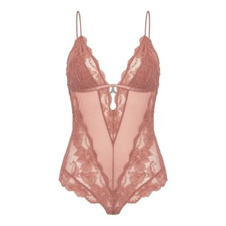 Patrizia Pepe Femme, Tops, Orange, Taille: 40 FR Lace Bodysuit