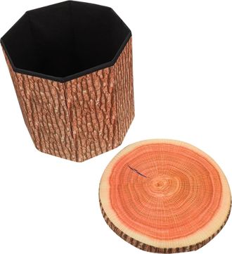 BESPORTBLE VICASKY Klappbarer Kinderhocker mit Aufbewahrung MDF und Flanell Stabiler Haushalthocker mit Deckel Multifunktionaler Sitz und Stauraumhocker f&uuml;r Wohn