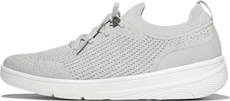 FitFlop Femme Super-q Knit Slip-on Laced Sneakers Basket, Gris Arctique argent&eacute;, 39 EU