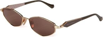 Ana Hickmann Femme, Accessoires, Jaune, Taille: 59 MM Lunettes de soleil en m&eacute;tal