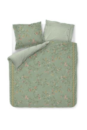Pip Studio Bettbezugsset Kili Flower Gr&uuml;n 200x200cm