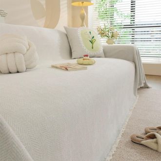 Generic Eleganz Sofa &Uuml;berwurfdecke Couch &Uuml;berw&uuml;rf Sofa&uuml;berwurf Decke Couchdecke &Uuml;berwurf mit Quasten 1/2/3/4/5 Sitzer L Form Ecksofa Sofadecke Sessel Decke So