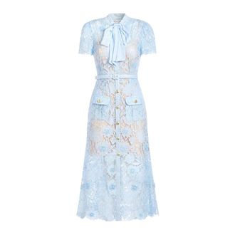 Self Portrait Femme, Robes, Bleu, Taille: 36 FR Maxi Robes