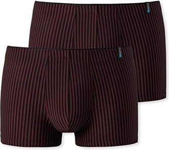 Schiesser Boxer long Life doux et respirant pour homme, 2 x rouge, M
