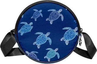 Generic Sac &agrave; bandouli&egrave;re rond pour femme, motif tortues de dessin anim&eacute;, petit sac &agrave; dos &agrave; bandouli&egrave;re avec fermeture &eacute;clair, bretelles r&eacute;glables, sac &agrave; main