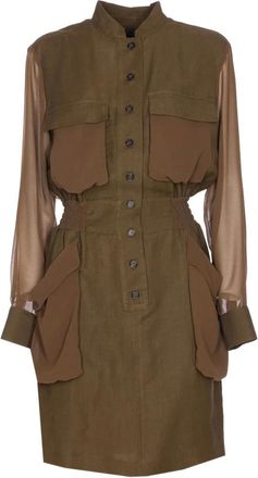 Pinko Pinko, Femme, Robes, Vert, Taille: 40 FR Benvenuto Dress