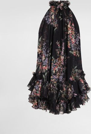 Dolce & Gabbana Kleid Aus Chiffon Mit Blumenstrau&szlig;-print - Frau Kleider Mehrfarbig 38