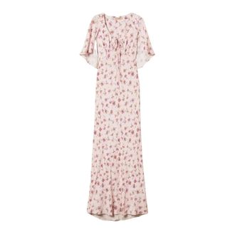 Twinset Femme, Robes, Rose, Taille: 36 FR Longue Robe Imprim&eacute;e &agrave; Fleurs