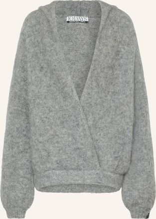 10 Days Strick-Hoodie Mit Alpaka grau