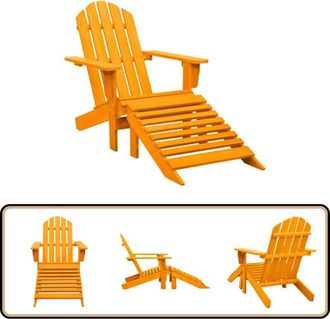 vidaXL Vidaxl - Adirondack-Gartenstuhl mit Fußteil Massivholz Tanne Orange - Adirondack Stuhl - Gartenstuhl - Holz Gartenstuhl - Esszimmer Stühle - Outdoor