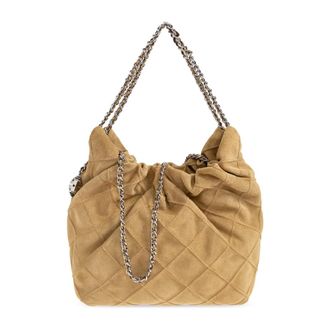 Tory Burch Sac seau Fleming en daim - Femme - Sacs - Beige - Taille: ONE Size