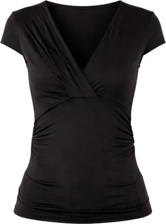 Patrizia Pepe Femme, Blouses et Chemises, Noir, Taille: 36 FR T-shirt col en V