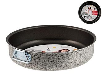 hOme Home Salt Peper Kuchenform mit Ringe, Antihaftbeschichtung, 20 cm, Aluminium, schwarz/grau