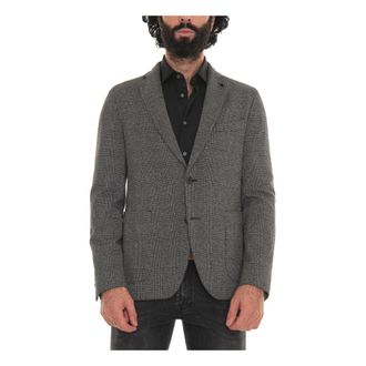 Michael Kors Glencheck Jersey Jacke mit 2 Kn&ouml;pfen - - Jackets - Herren - Grau - XL