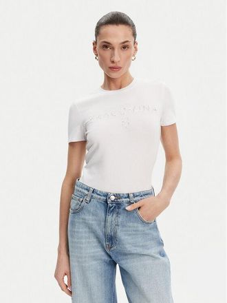 Fracomina T-Shirt FP25ST3011J449N5 Weiß Slim Fit