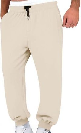 Generic Large Pantalon Homme Baggy Sport Jogging Y2k D&eacute;tente Travail Ample Sweatpants Grande Taille Mens Mode Dint&eacute;rieur Taille Elastique Pantalons Extensible