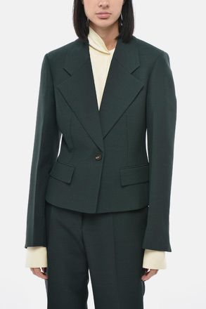 Ferragamo Kurzblazer aus Schurwollmischung mit Pattentaschen Salvatore Ferragamo