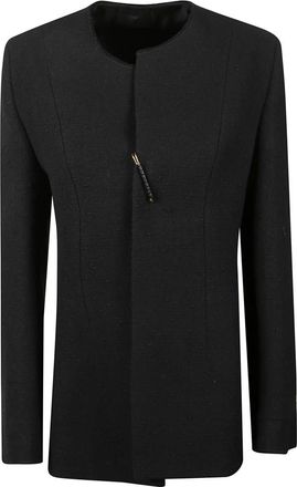 Carven Femme, Vestes, Noir, Taille: 32 FR Veste D&eacute;structur&eacute;e en Laine Boucl&eacute;e