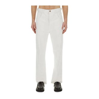 Haikure Homme, Pantalons, Blanc, Taille: W31 Straight Leg Corduroy Pants