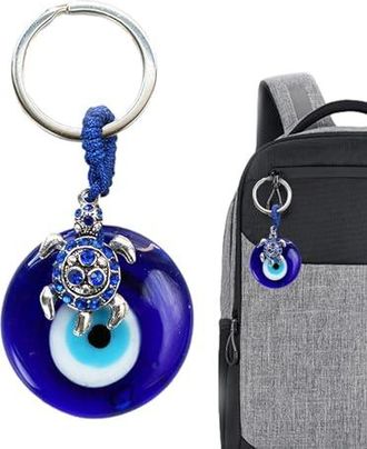 Generic Porte-clés mauvais oeil | Porte-clés portable | Durab-le Yeux bleus porte-clés avec couleur vive et lisse pour porte-clés de voiture, Tortue de mer, R