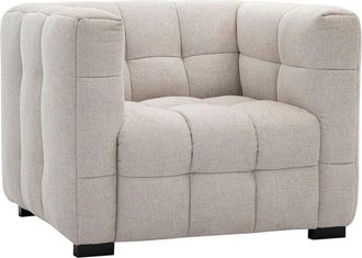 Miliboo Miliboo - Fauteuil design en tissu effet velours textur&eacute; beige corto
