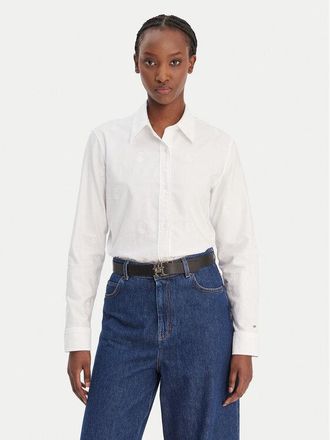 Tommy Hilfiger Hemd WW0WW49386 Wei&szlig; Relaxed Fit