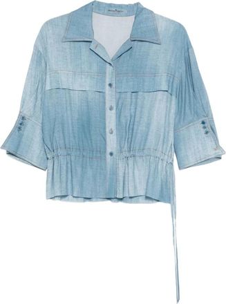 Ermanno Scervino Femme, Blouses et Chemises, Bleu, Taille: 38 FR Chemises