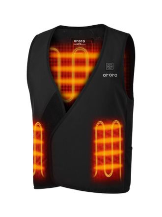 Ororo Verstellbare Beheizbare Weste Damen Herren, Leichte Heizweste Beheizte Weste mit Akku - Ladeger&auml;t Nicht Enthalten (Schwarz,XL/2XL)