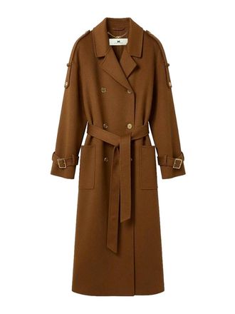 Elisabetta Franchi Manteau Long - Marron