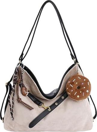 Generic Sac fourre-tout tendance en daim pour femme - Grande capacité - En cuir souple - Pour voyage, université, travail, sac à main décontracté rétro, 001-k