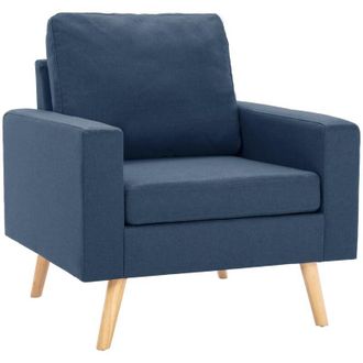 vidaXL Fauteuil bleu tissu Vidaxl