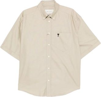 Ami Homme, Chemises, Beige, Taille: L Short Sleeve Shirt