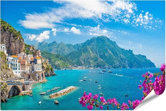 Islandburner XXL Bild Poster Landschaft Amalfiküste Atrani Berühmte Stadt In Italien Premium Bilder Fotodruck